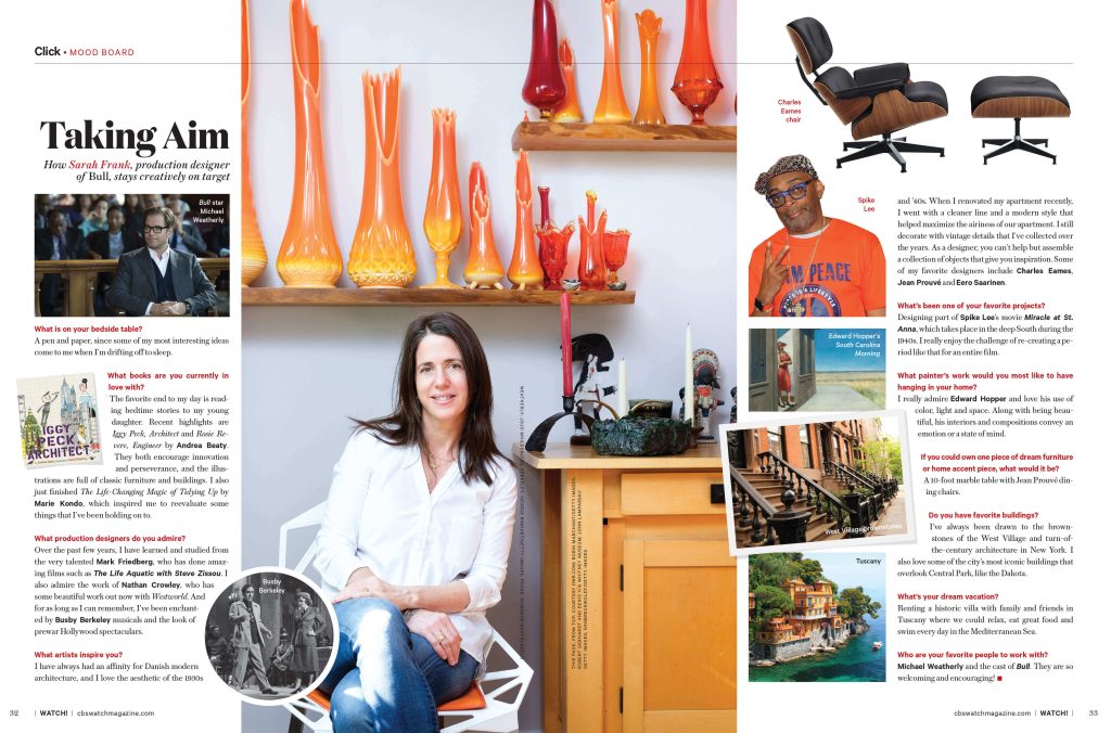 Check out Press articles about Sarah Frank | Production Designer